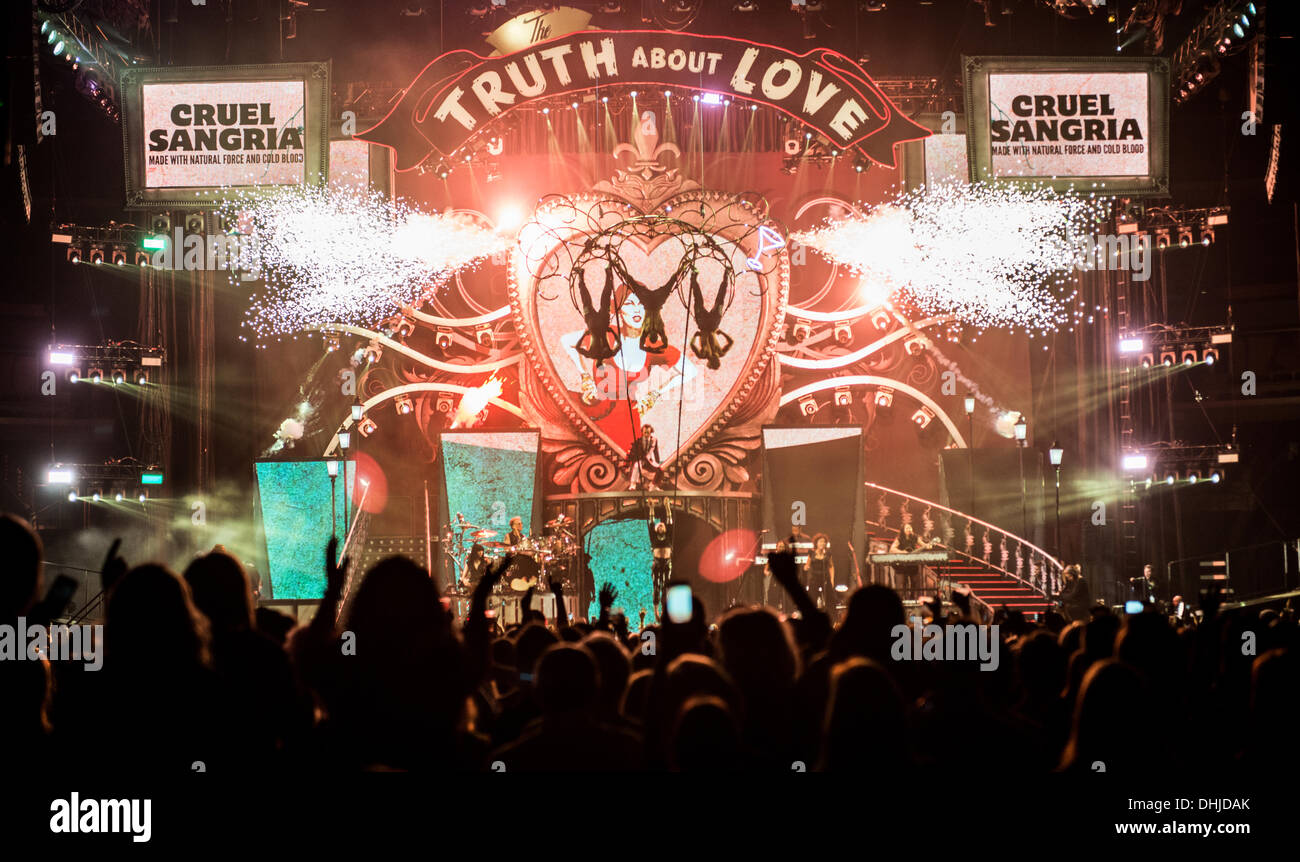 Pop singer Pink performing live Stock Photo - Alamy