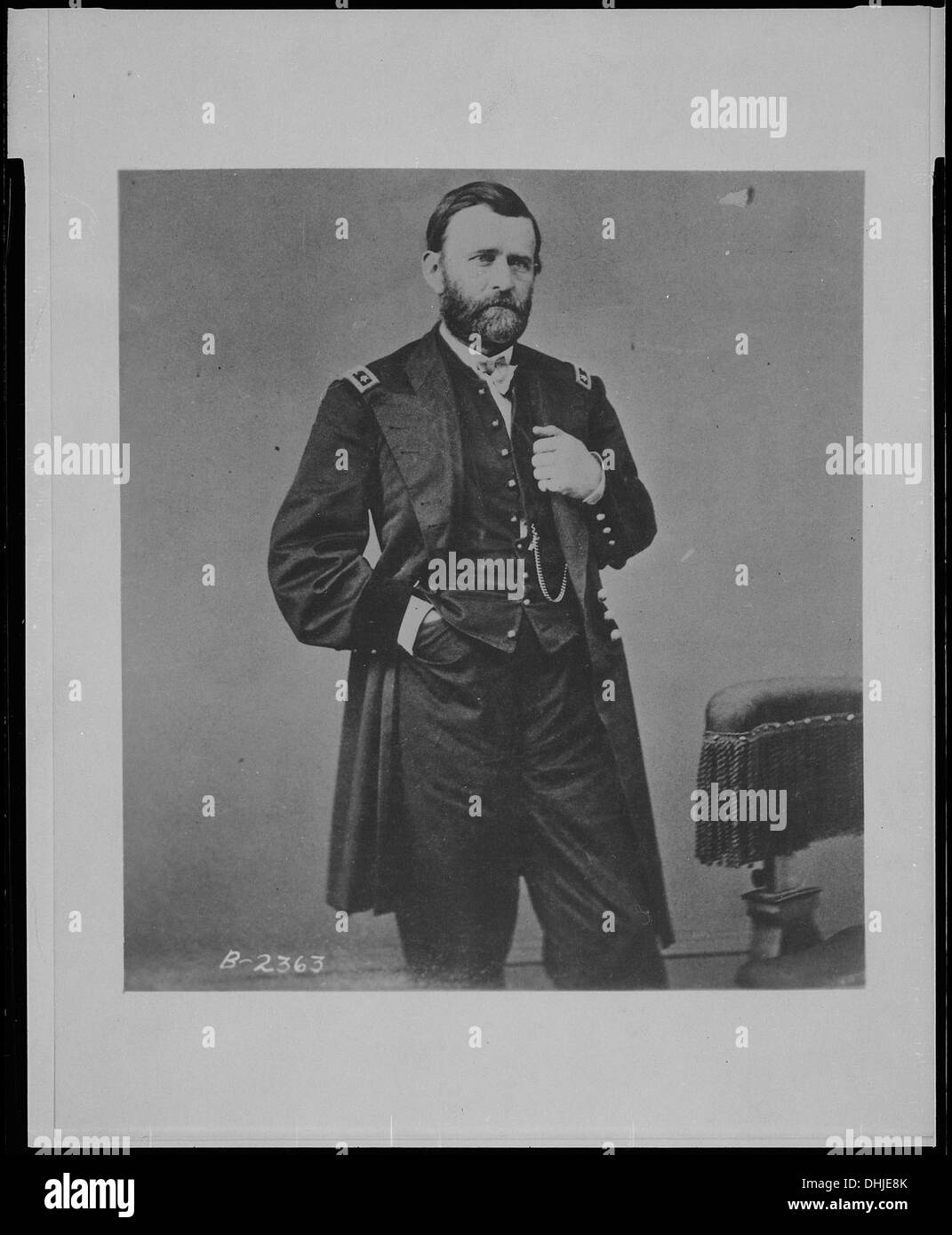 This portrait depicts General Ulysses S. Grant, the 18th President of ...