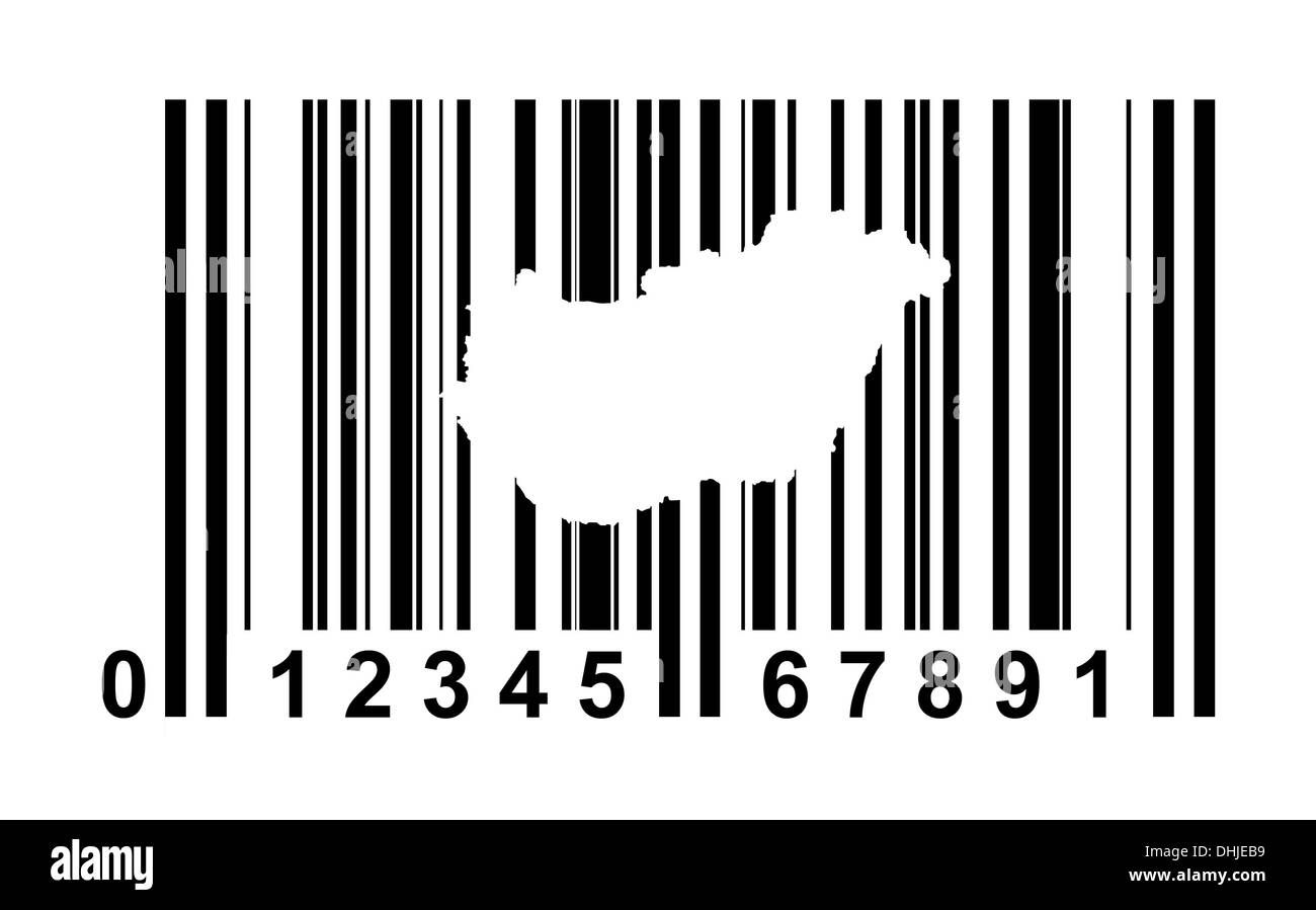 Hungary shopping bar code isolated on white background Stock Photo - Alamy