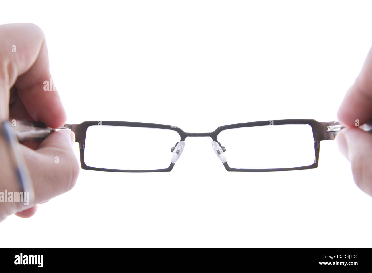 hand holding eye glasses Stock Photo - Alamy