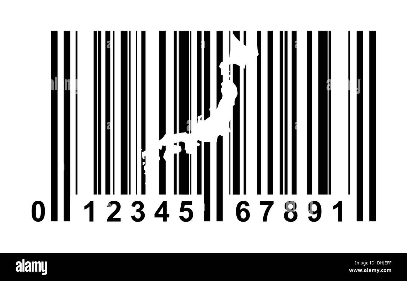 Japan shopping bar code isolated on white background Stock Photo - Alamy