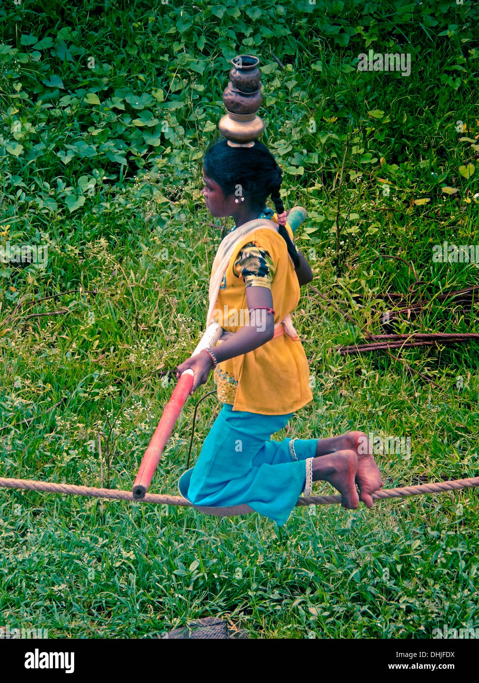 Balance tight rope art hi-res stock photography and images - Alamy