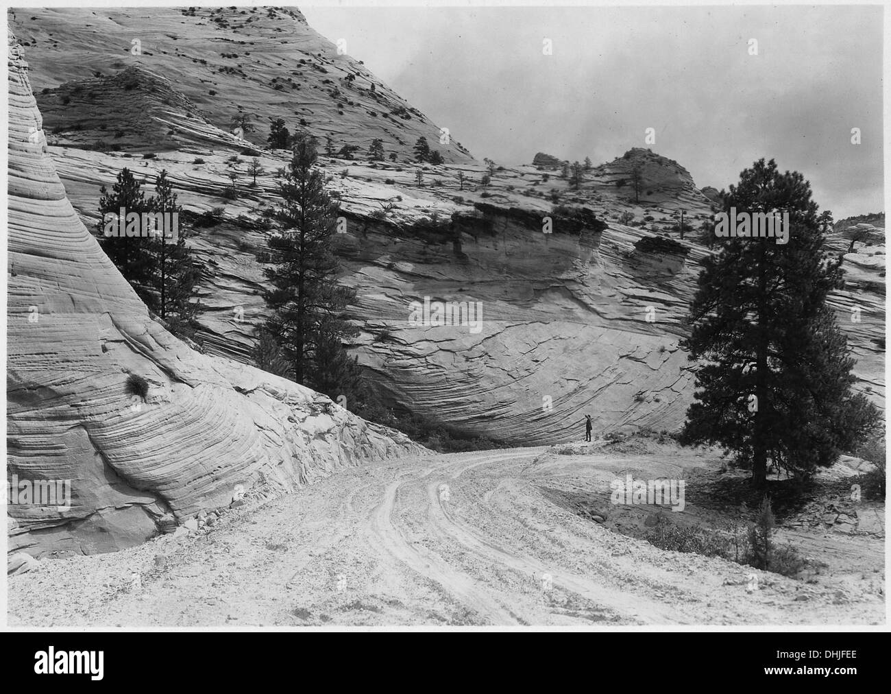This photograph shows an iron deposit on sandstone along Mt. Carmel ...
