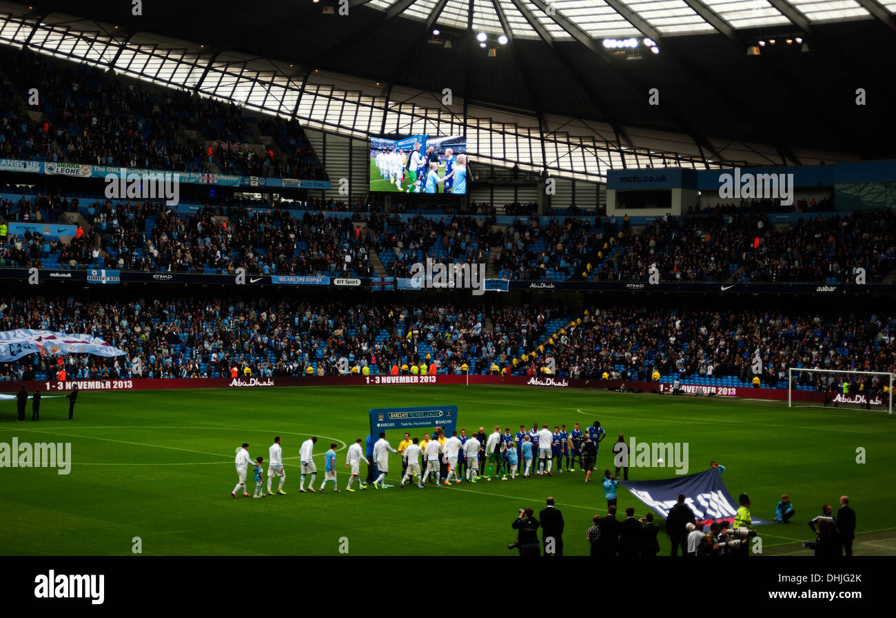 Manchester City v Everton Premiership football match, Etihad Stadium ...