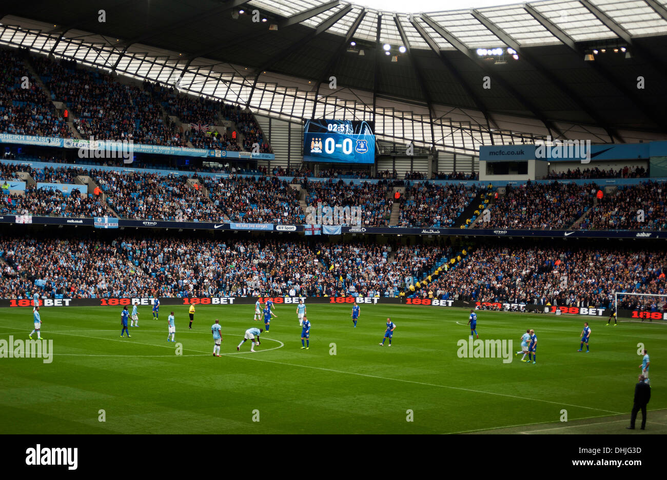 Manchester City v Everton Premiership football match, Etihad Stadium ...