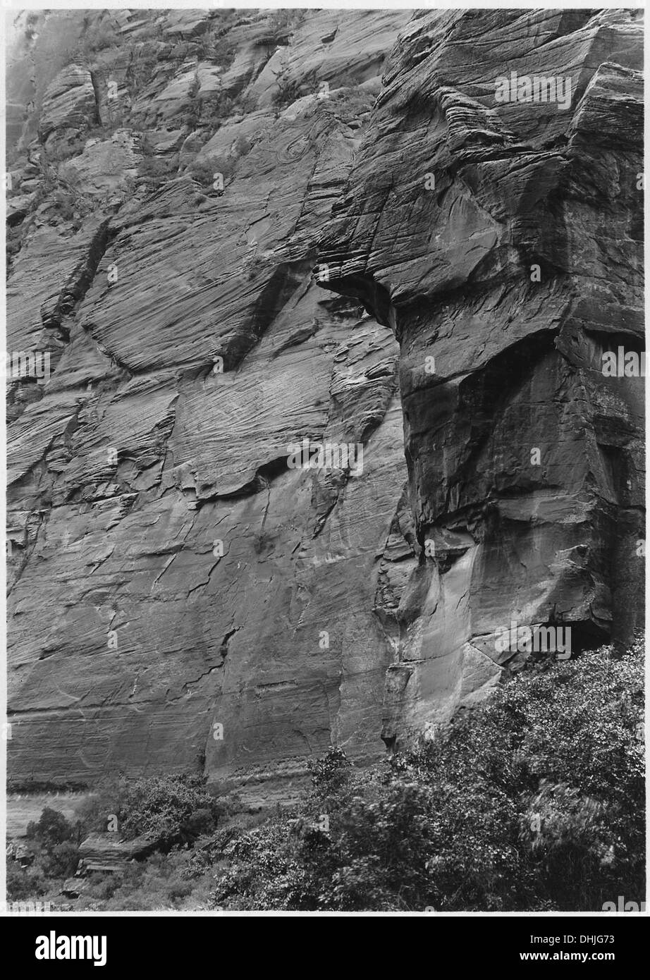 Image of human face in rock at base of pulpit hi-res stock photography ...
