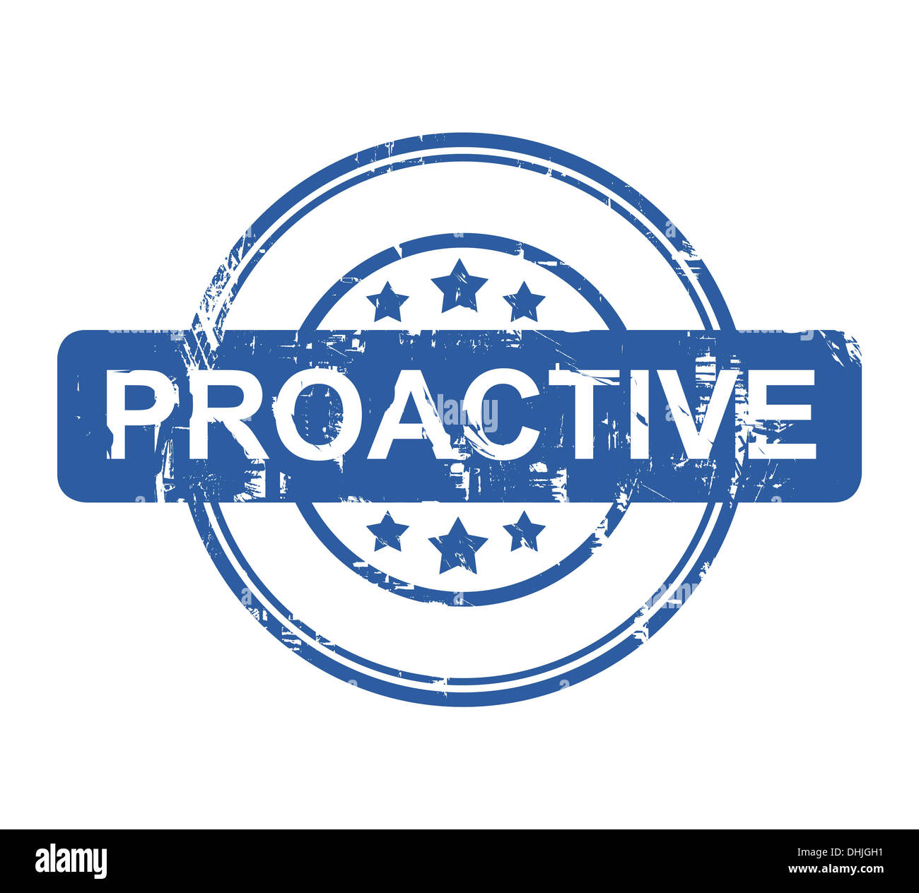Proactive business stamp with stars isolated on a white background ...