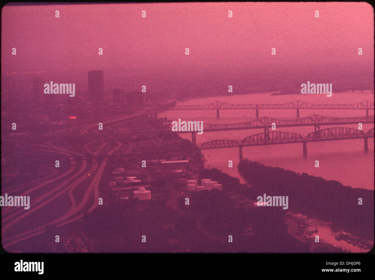 This image captures smog hanging over Louisville, Kentucky, and the ...