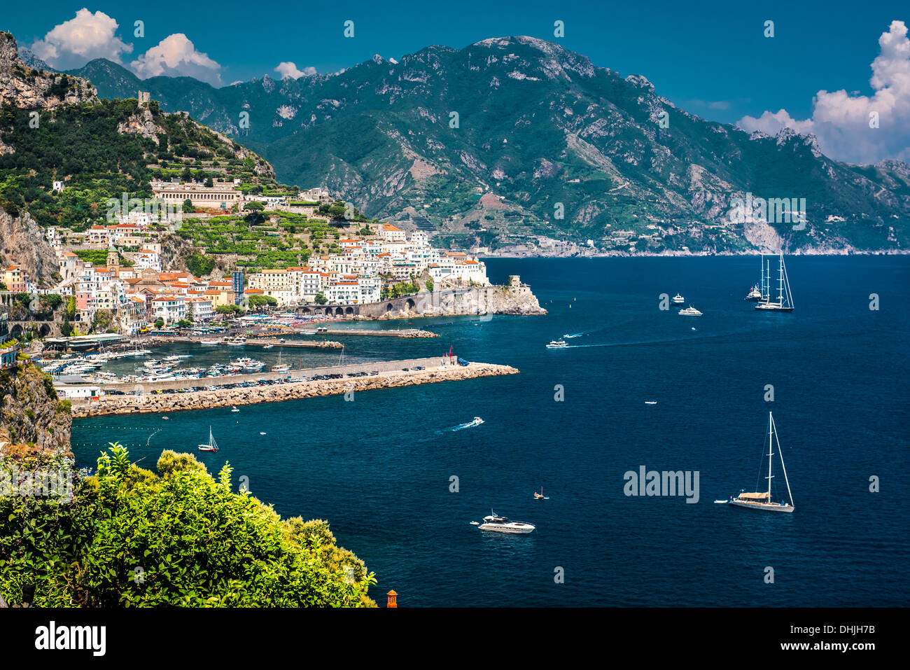 Aerial view amalfi coastline in hi-res stock photography and images - Alamy