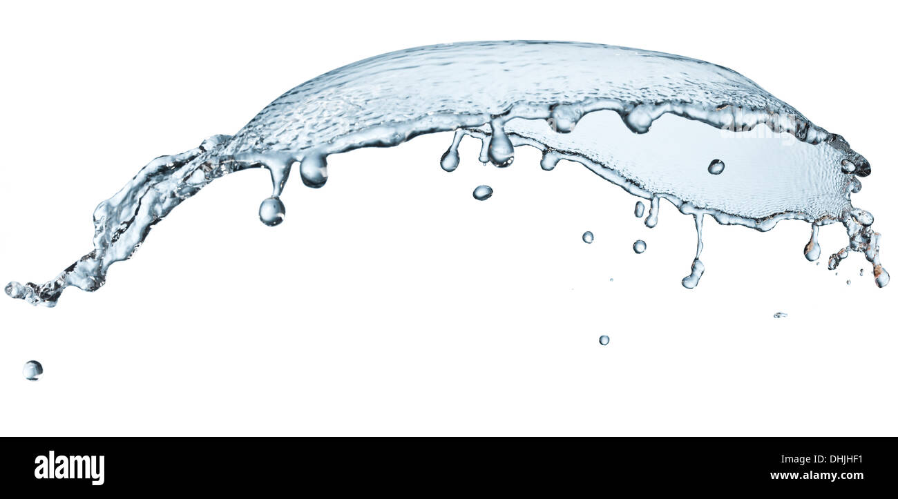 A splash of flying crystal clear water Stock Photo - Alamy