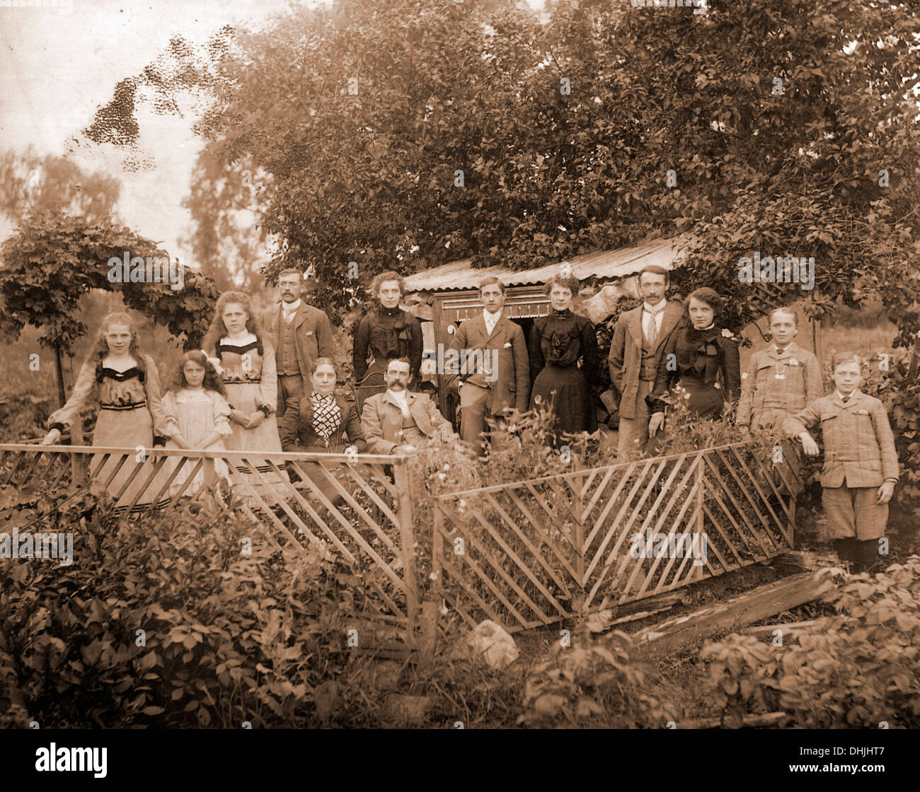 Victorian family group in Sunday best. Historical Stock Photo - Alamy