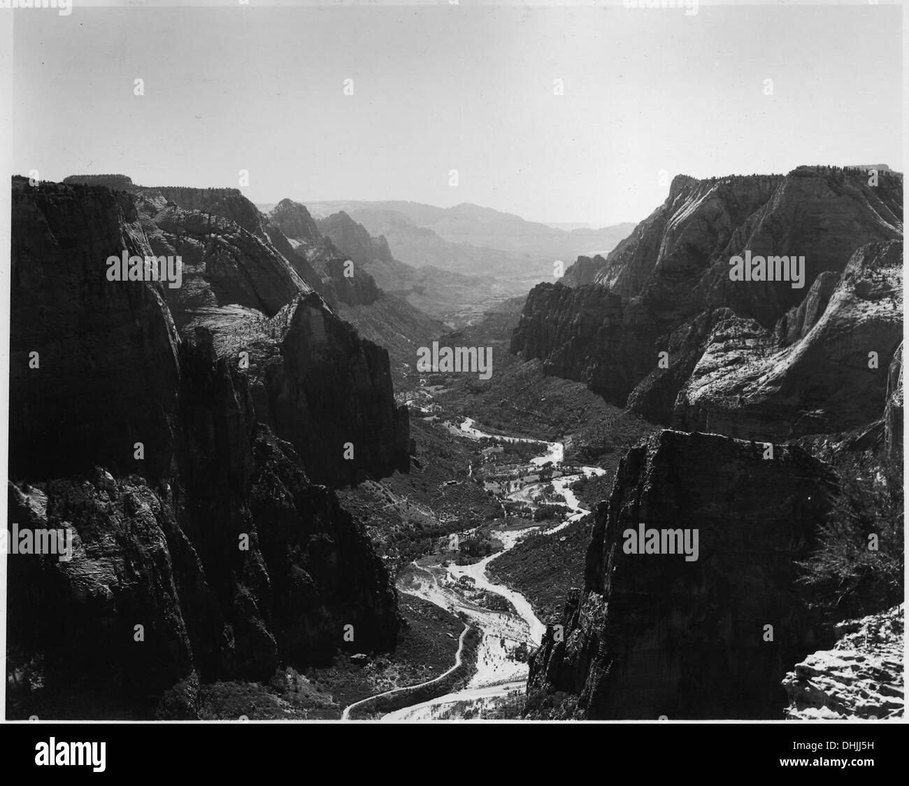 A breathtaking view down Zion Canyon from Observation Point, capturing ...