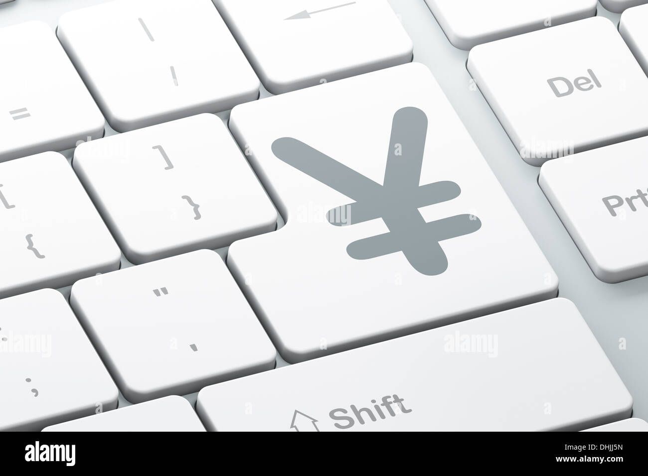 Currency concept: Yen on computer keyboard background Stock Photo - Alamy