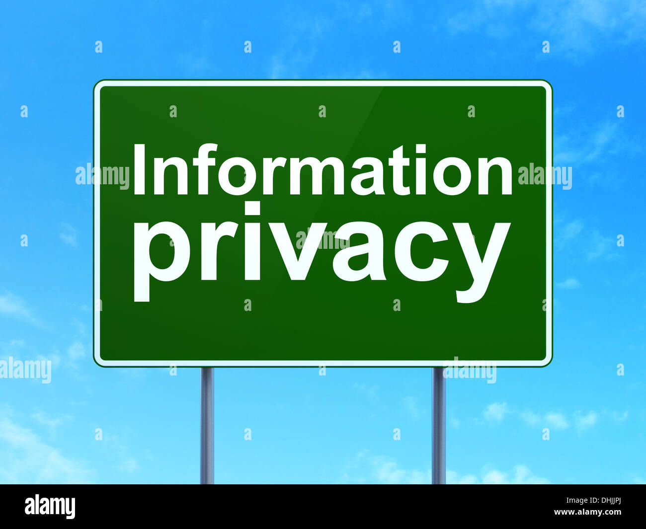 Safety concept: Information Privacy on road sign background Stock Photo ...