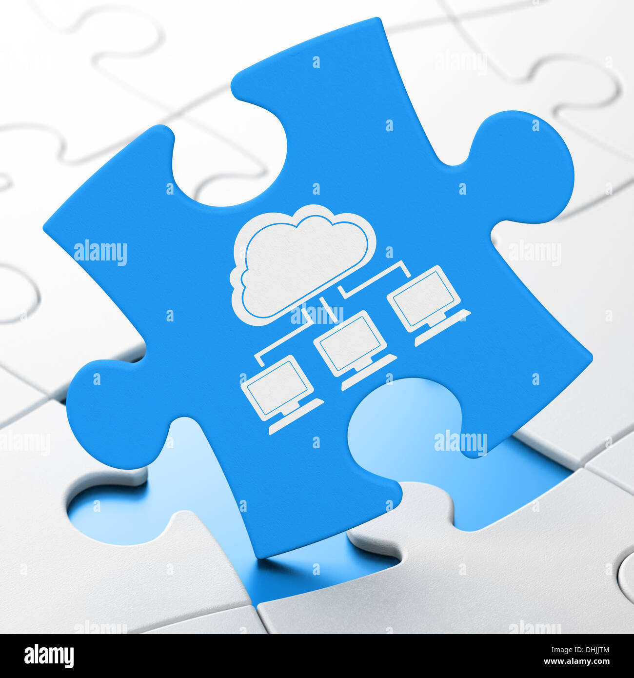 Cloud computing concept: Cloud Network on puzzle background Stock Photo ... Cloud computing concept: Cloud Network on puzzle background Stock Photo ...