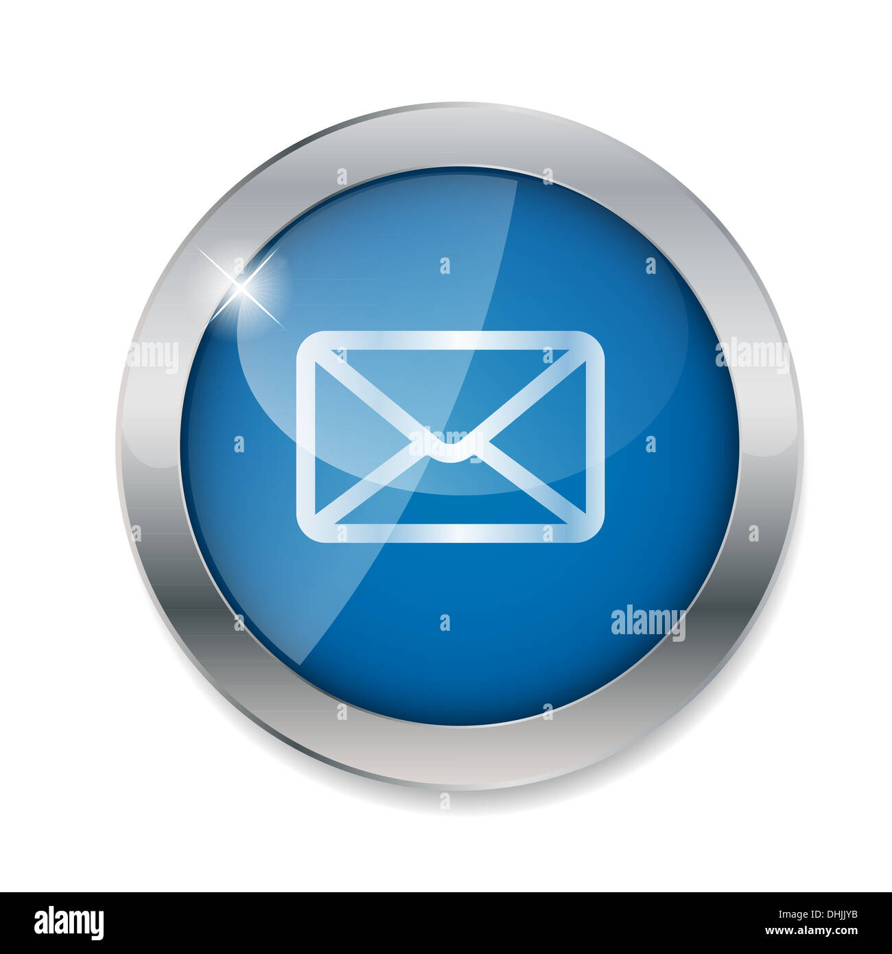 Mail button vector illustration Stock Photo - Alamy