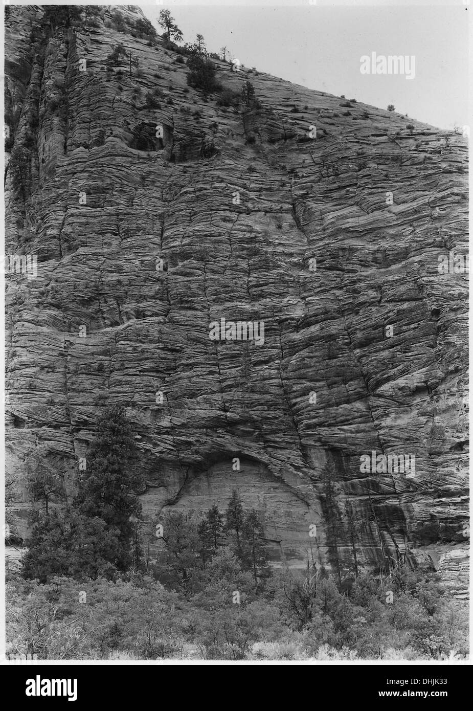 This photograph shows weathered surface fractures on the south side of ...