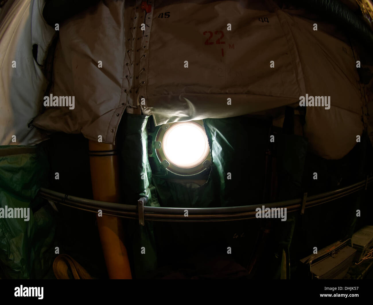 Inside view of the Antonov An-225 hull window. The image was ...