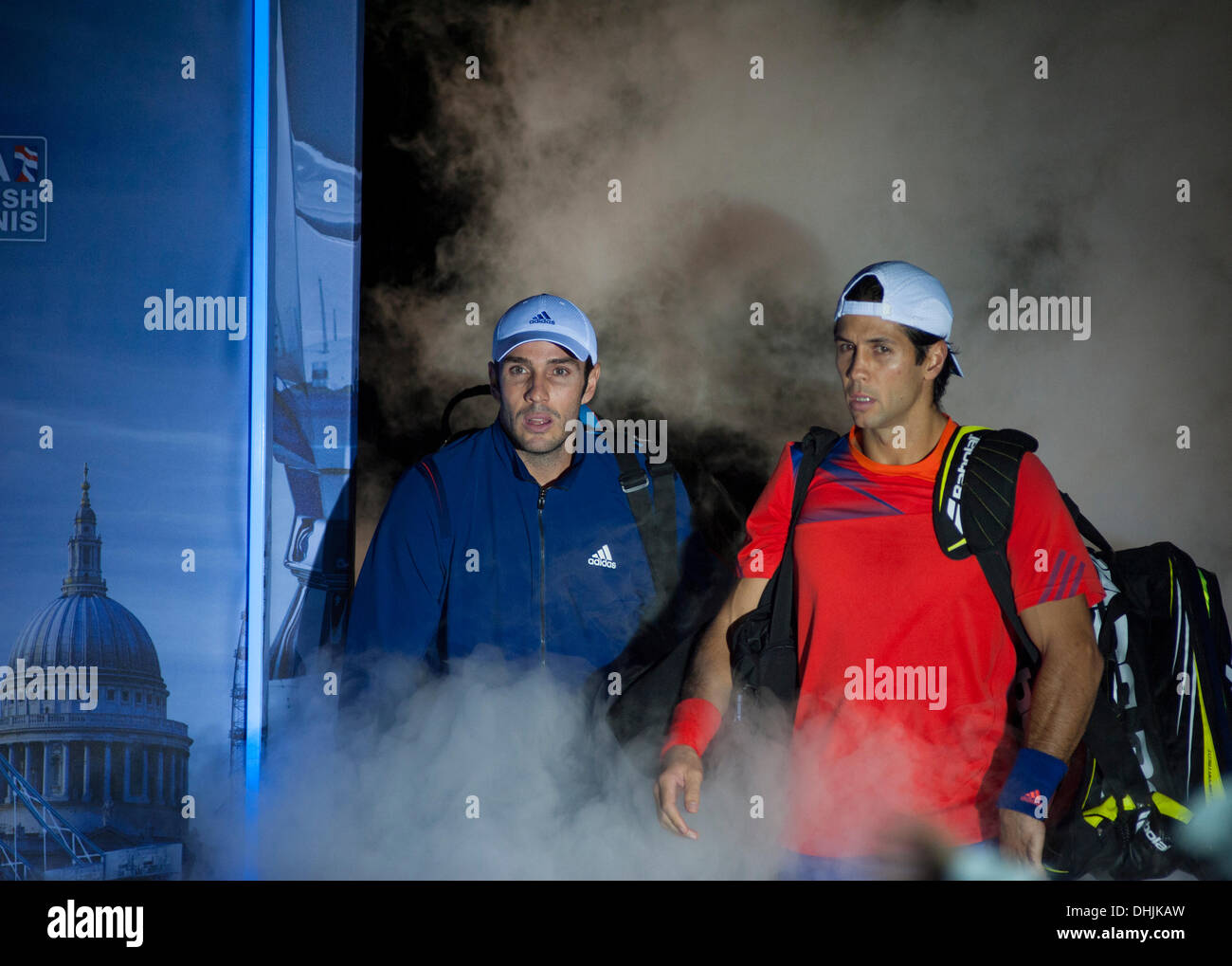 The O2, London, UK. 11th Nov, 2013. David Marrero and Fernando Verdasco ...