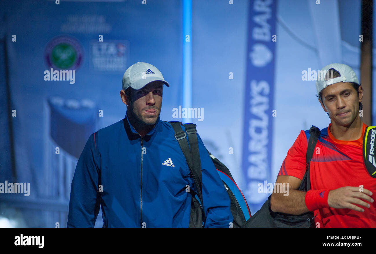 The O2, London, UK. 11th Nov, 2013. David Marrero and Fernando Verdasco ...