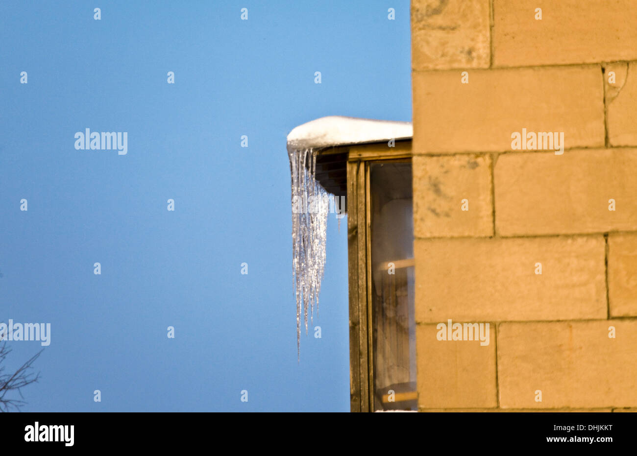 Huge icicles hang from hi-res stock photography and images - Alamy