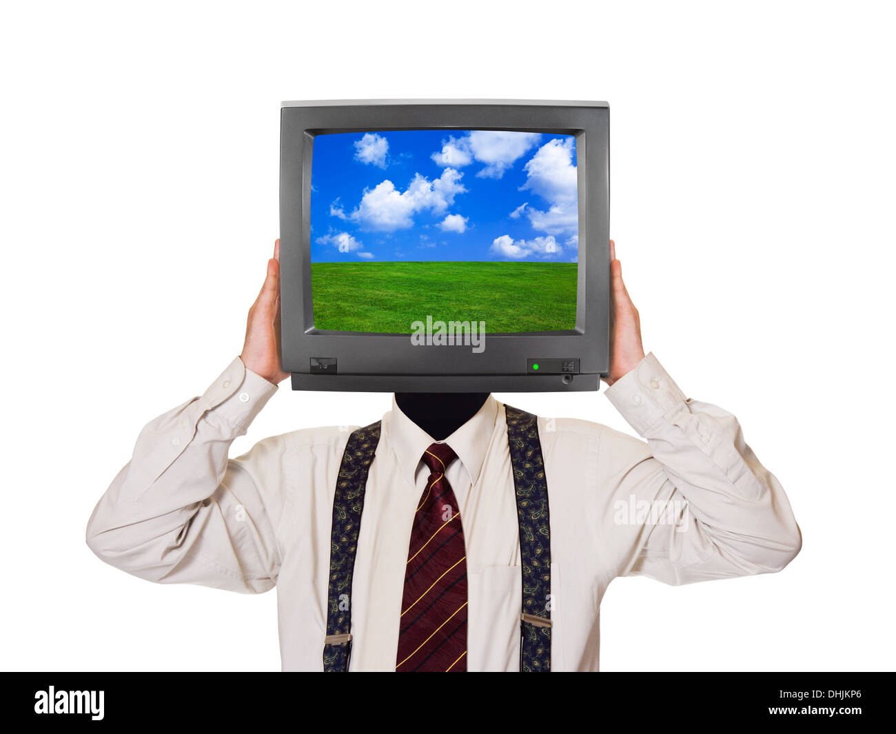 Old tv green screen hi-res stock photography and images - Alamy