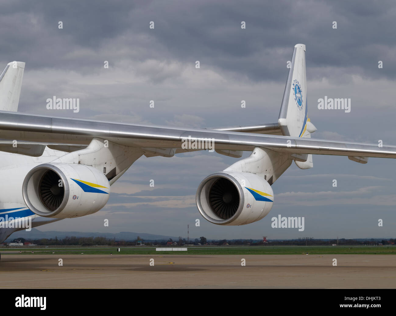 Ivchenko Progress D-18T turbofan engines on Antonov An-225 Mriya ...