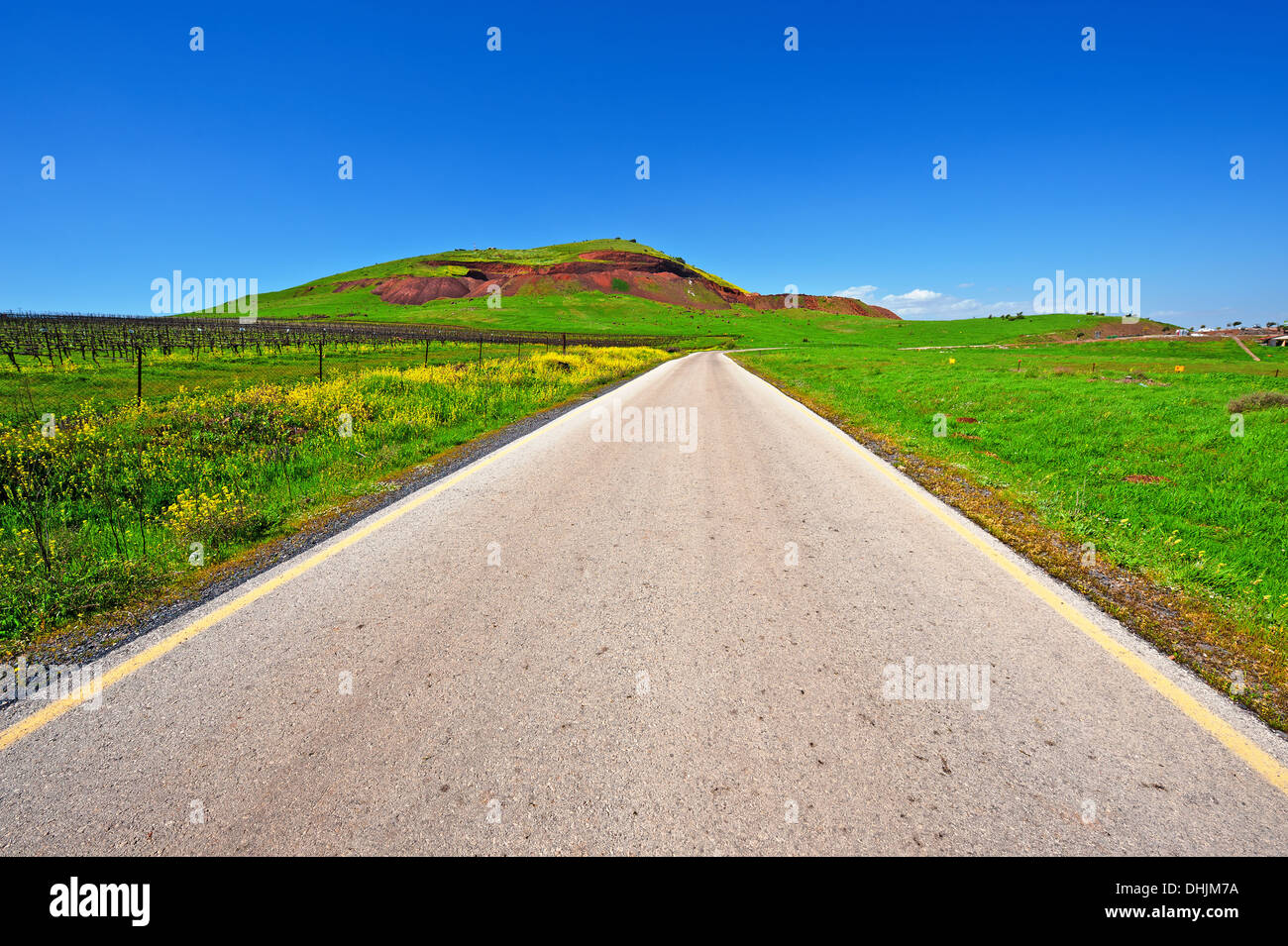 Road in Golan Stock Photo - Alamy