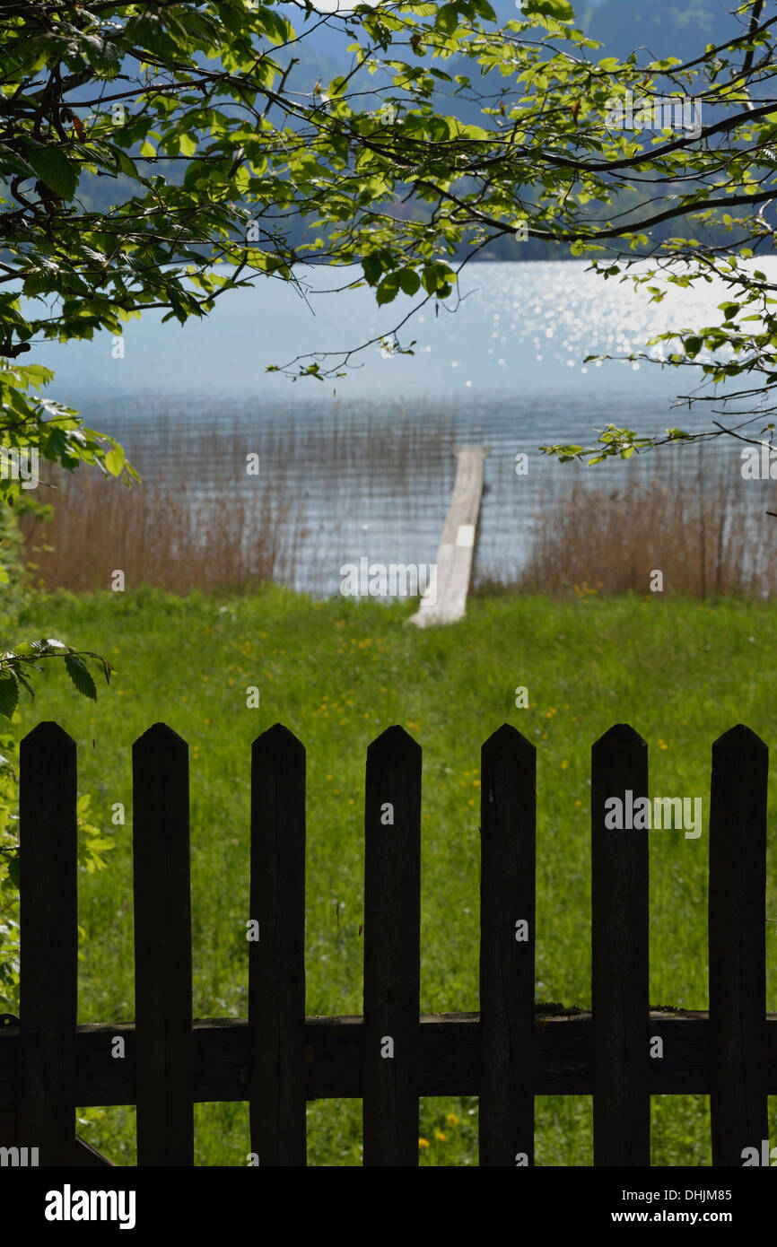 Boat bridge at lake Tegernsee, Bavaria, Germany Stock Photo - Alamy