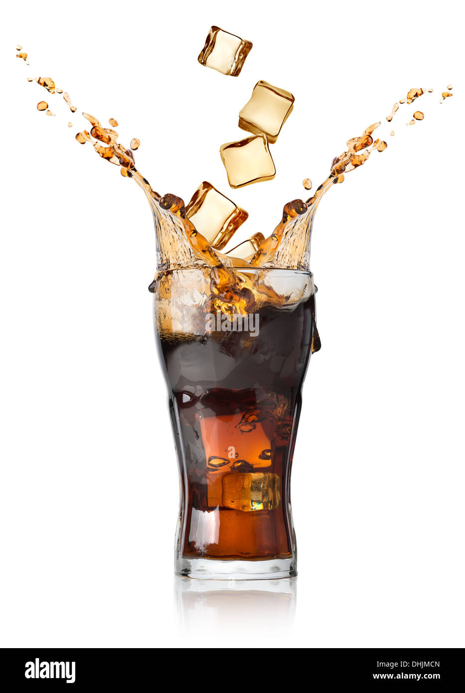Cocktail cola ice cubes Cut Out Stock Images & Pictures - Alamy