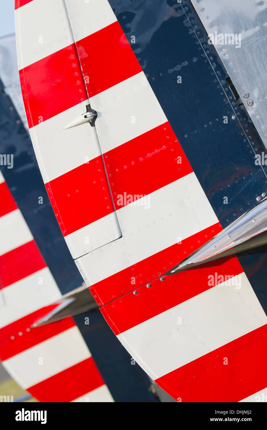 American national stripes on tail of P-38 Lightning aircraft Stock ...