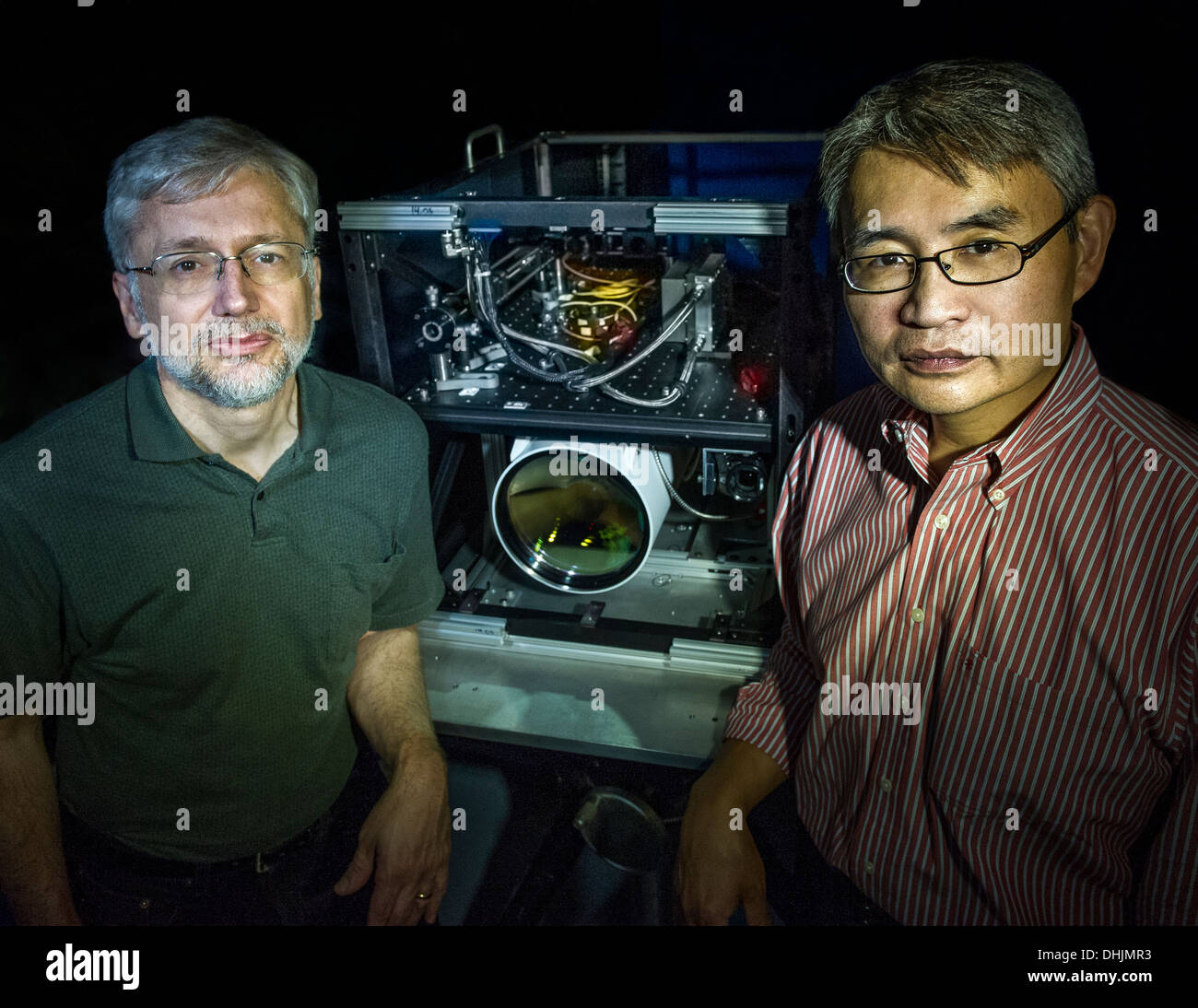 NASA technologists, including Anthony Yu and David Harding, are ...