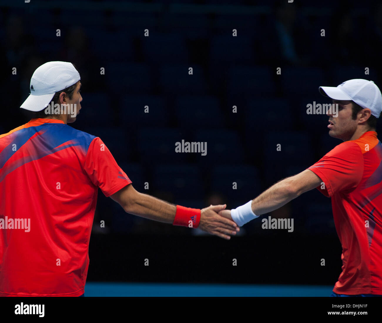 The O2, London, UK. 11th Nov, 2013. Fernando Verdasco and David Marrero ...