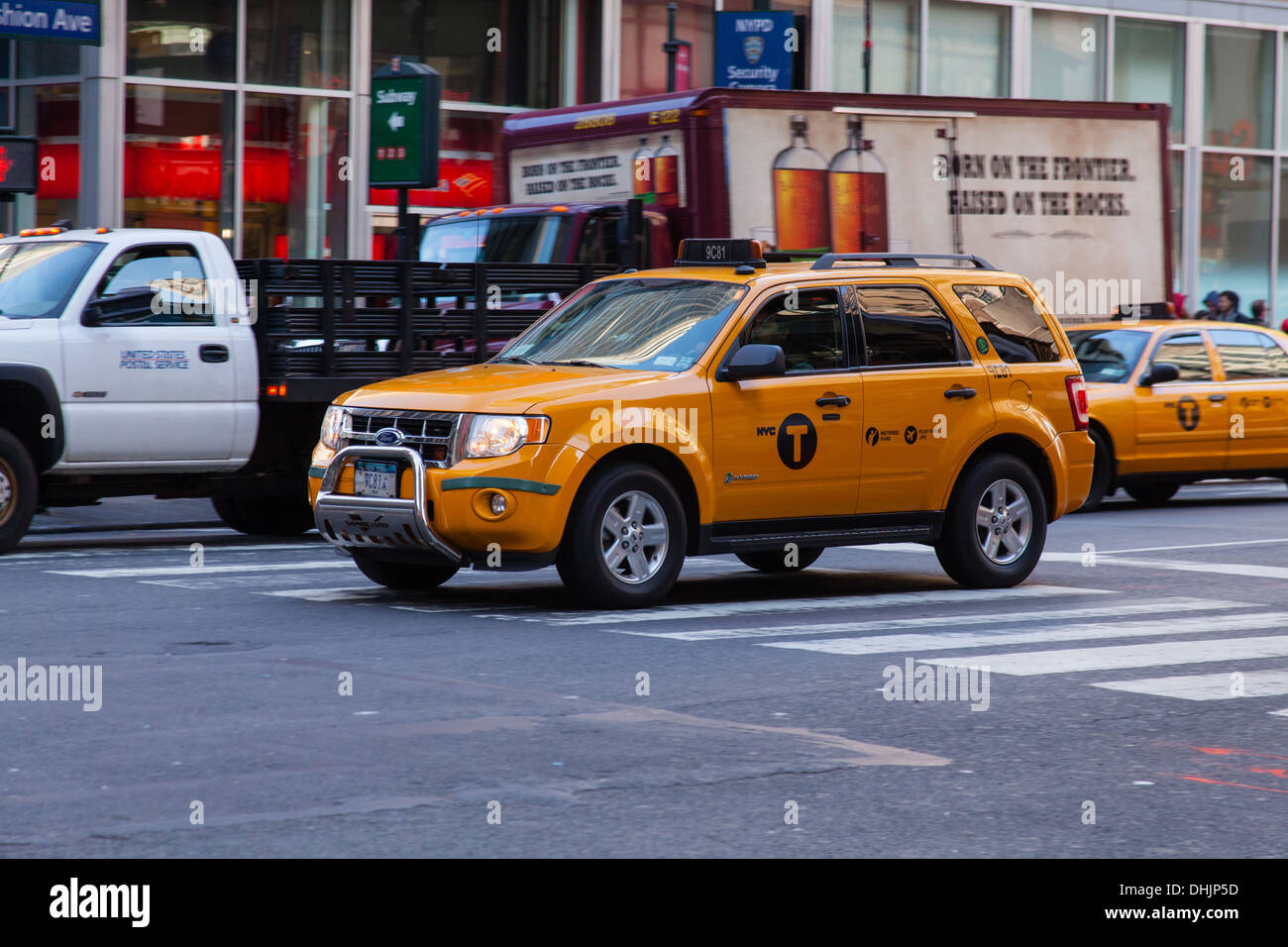 Yellow Taxi cab, Manhattan, New York City, United States of America ...
