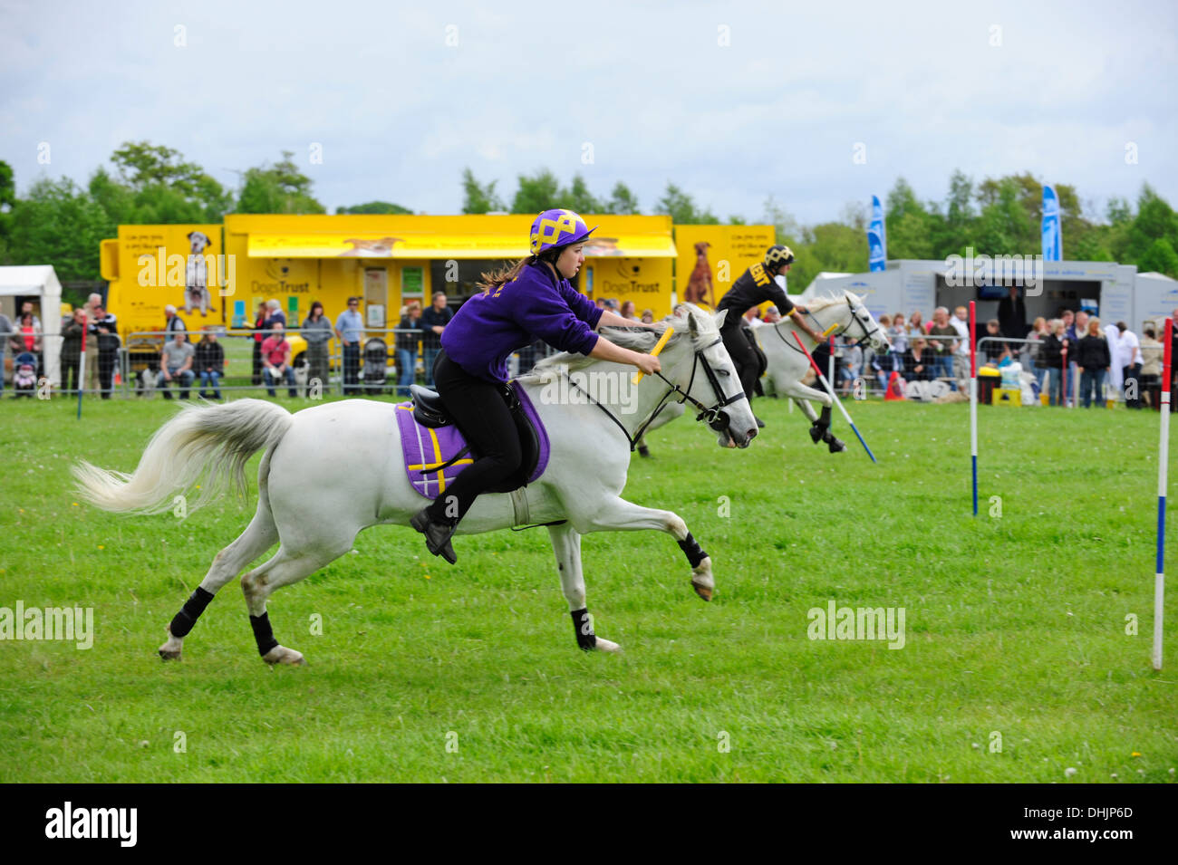 A participant in Mounted Games held at Broadlands, Romsey, Hampshire ...