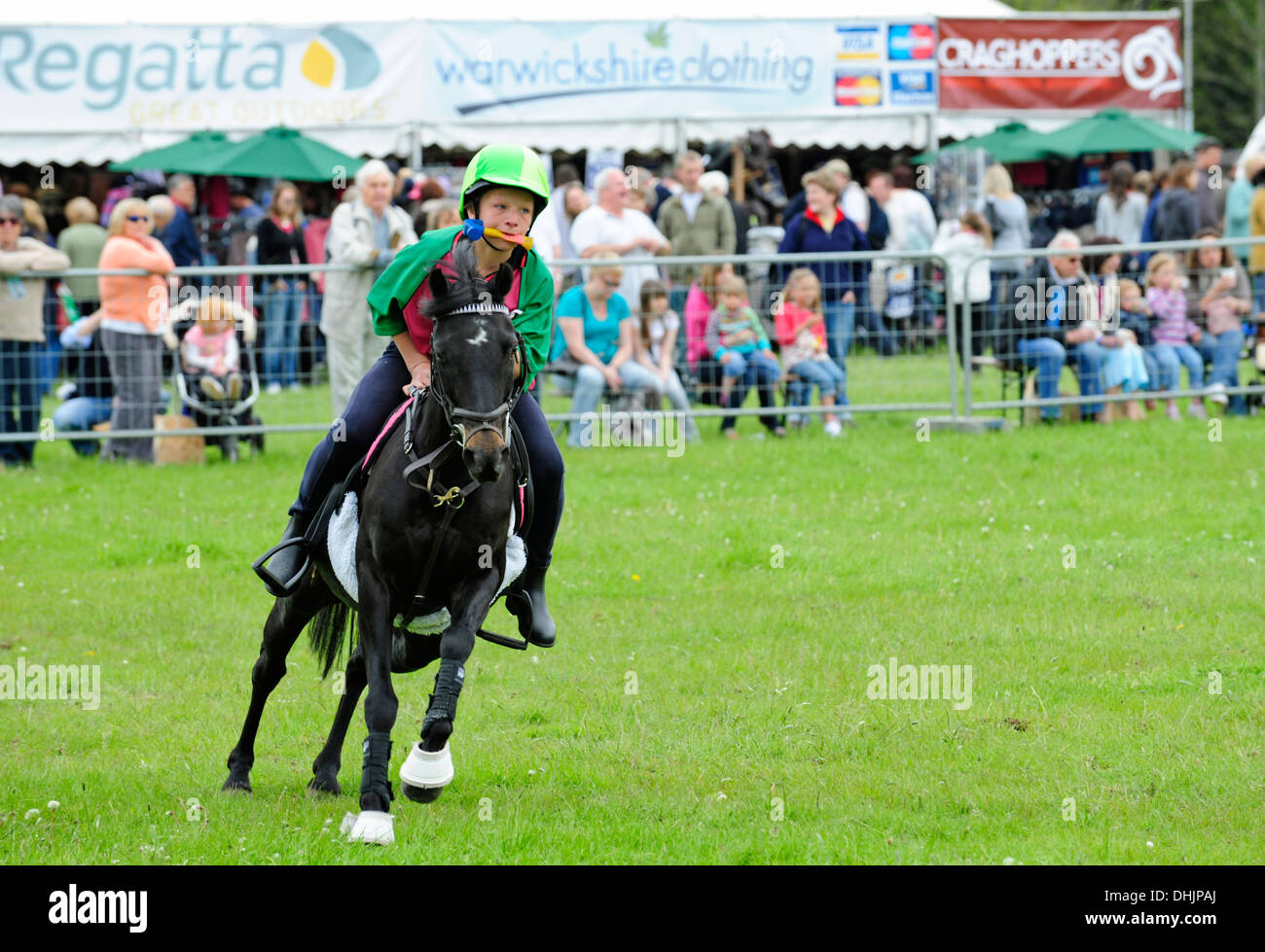 A participant in Mounted Games held at Broadlands, Romsey, Hampshire ...