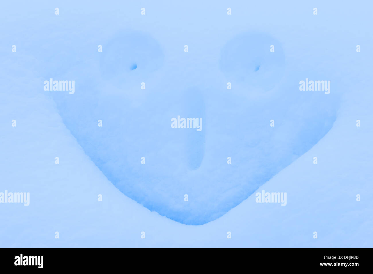 smiling face in snow, Lapland, Sweden Stock Photo - Alamy