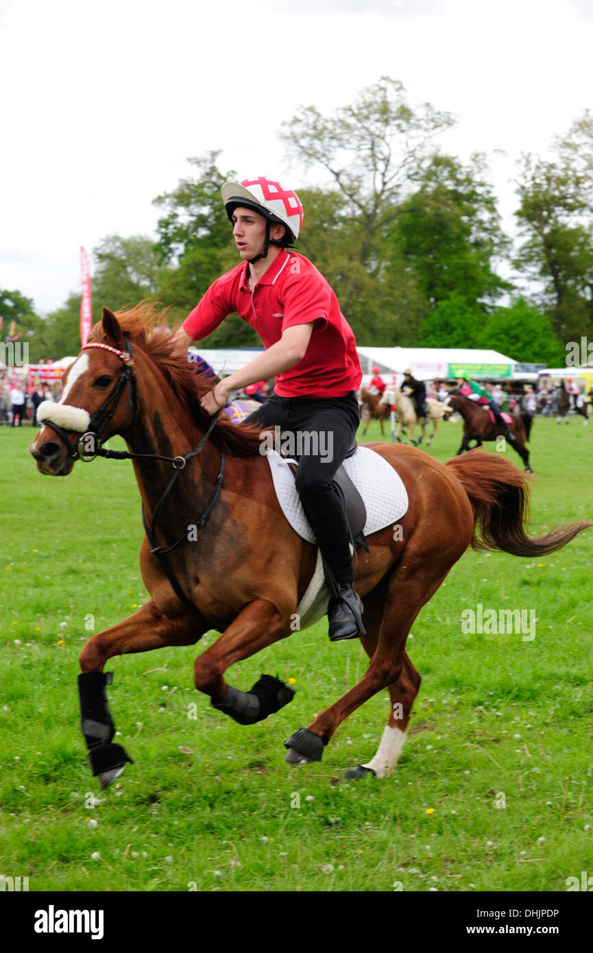 A participant in Mounted Games held at Broadlands, Romsey, Hampshire ...
