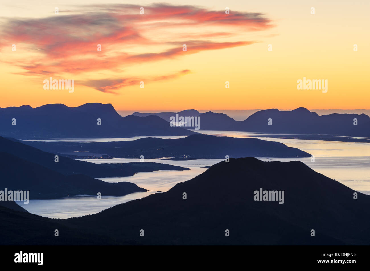view on Moldefjord and North Sea, Norway Stock Photo - Alamy