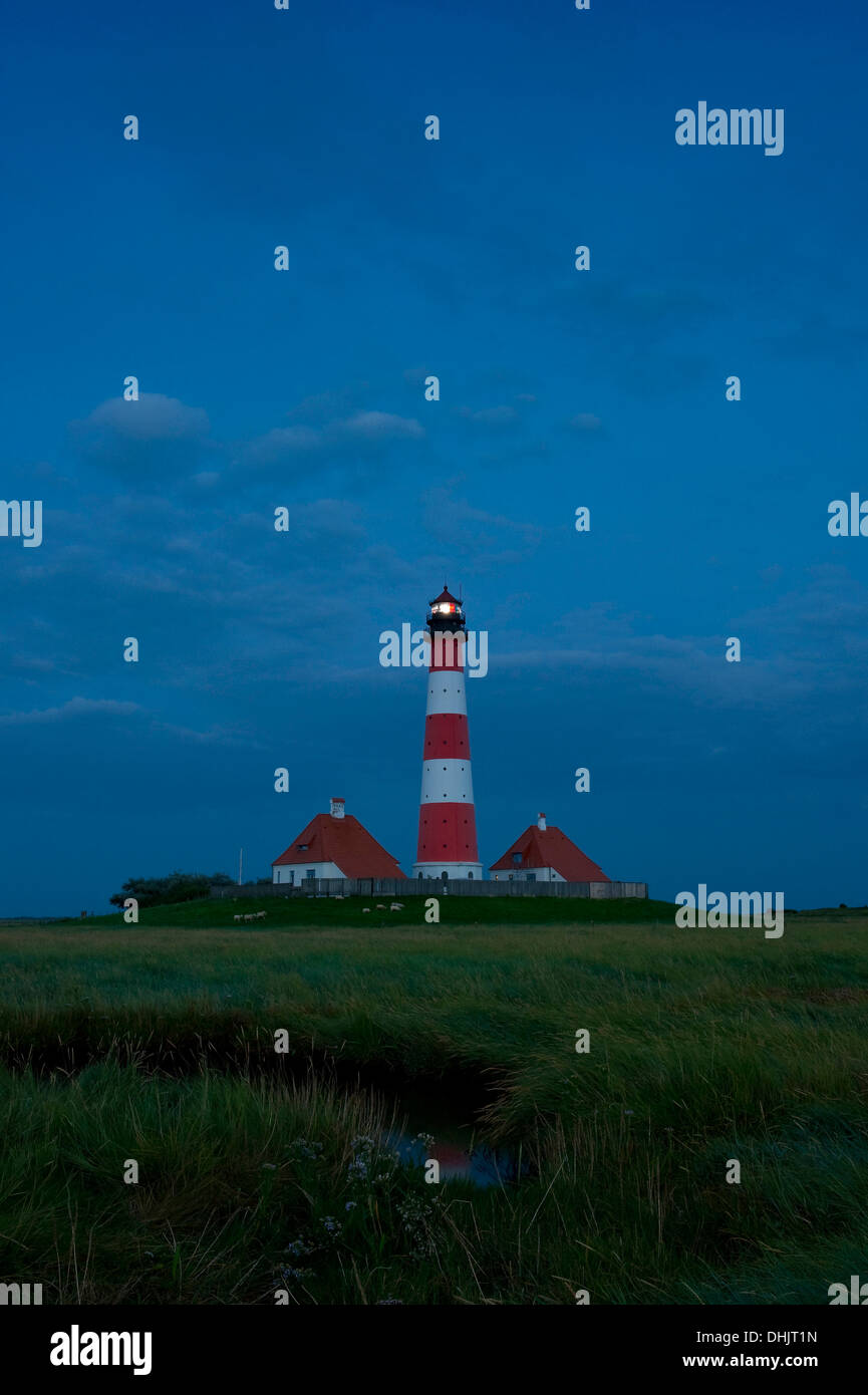 Lighthouse westerhever night hi-res stock photography and images - Alamy