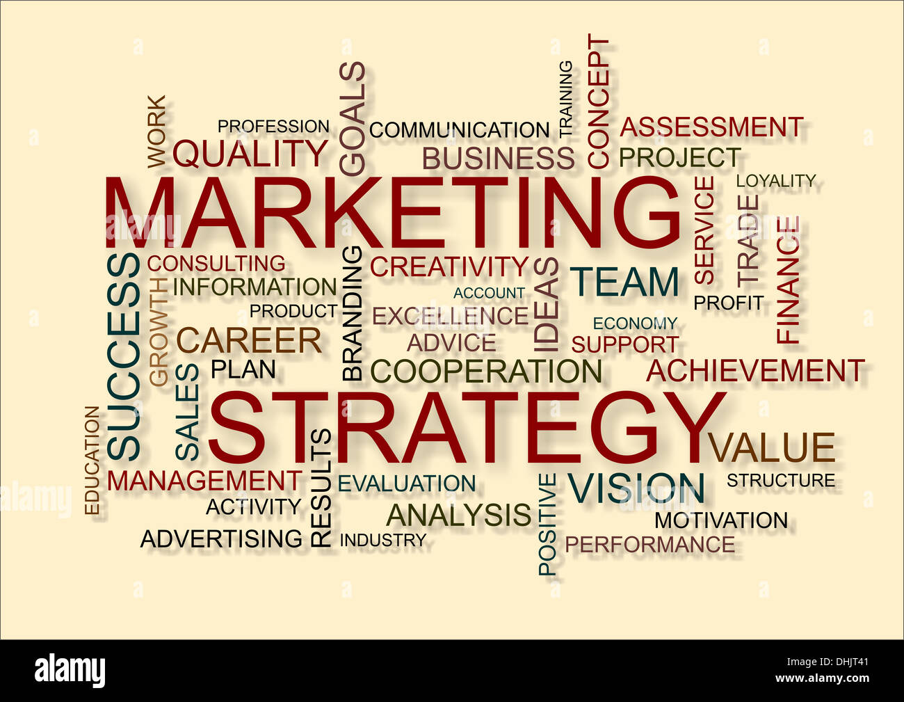 word cloud for marketing strategy Stock Photo - Alamy