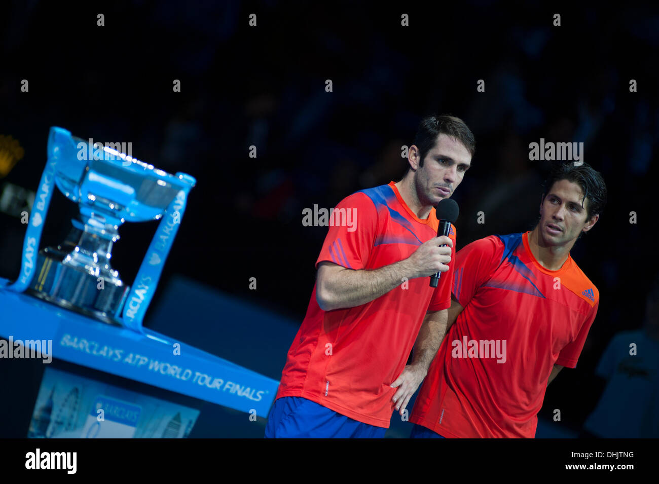 The O2, London, UK. 11th Nov, 2013. David Marrero and Fernando Verdasco ...