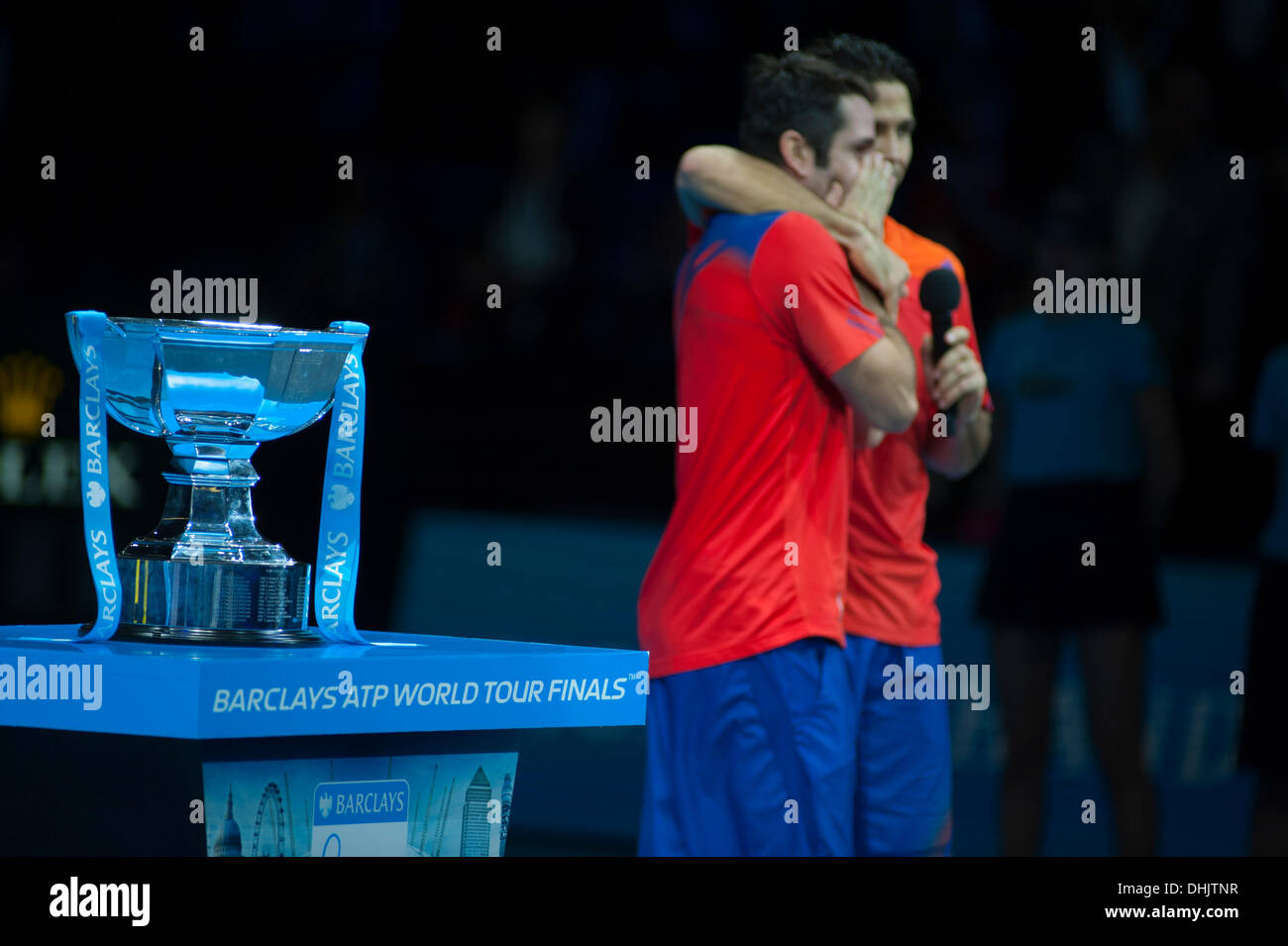 The O2, London, UK. 11th Nov, 2013. David Marrero and Fernando Verdasco ...