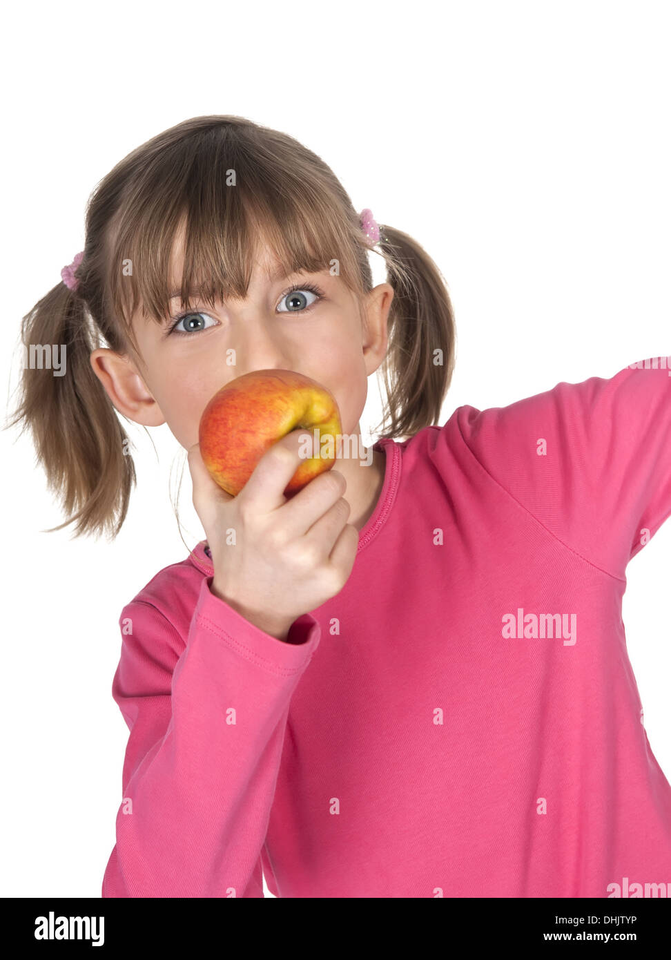 girl eating apple Stock Photo - Alamy