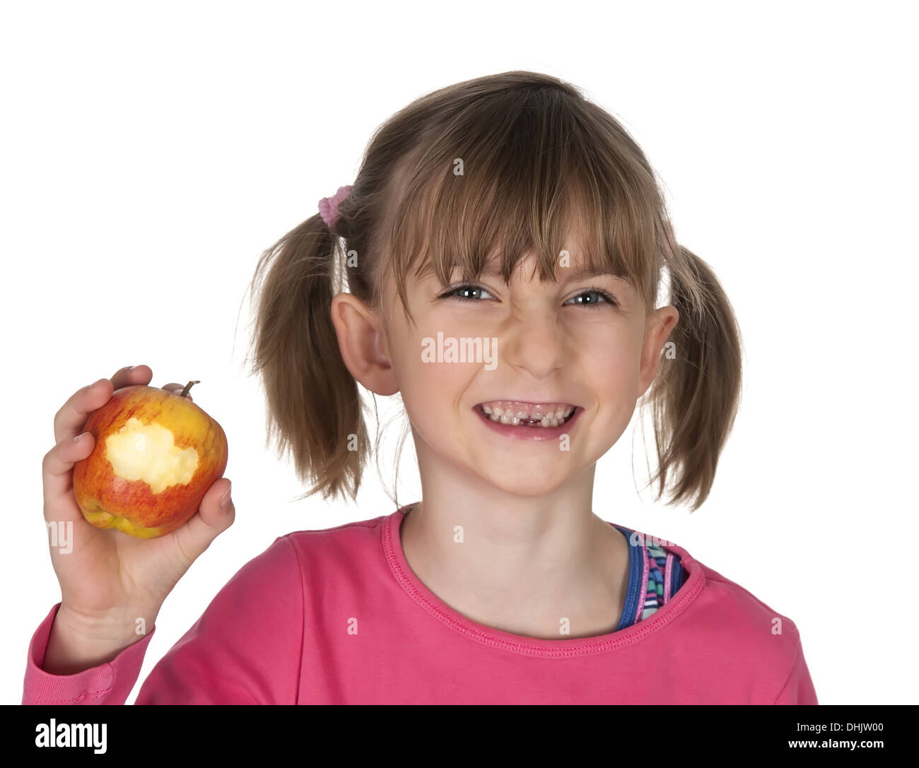 girl with apple Stock Photo - Alamy