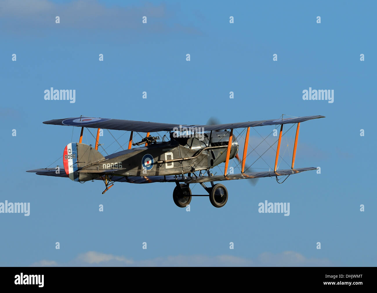 Bristol F2B biplane fighter from the Shuttleworth collection flying at ...