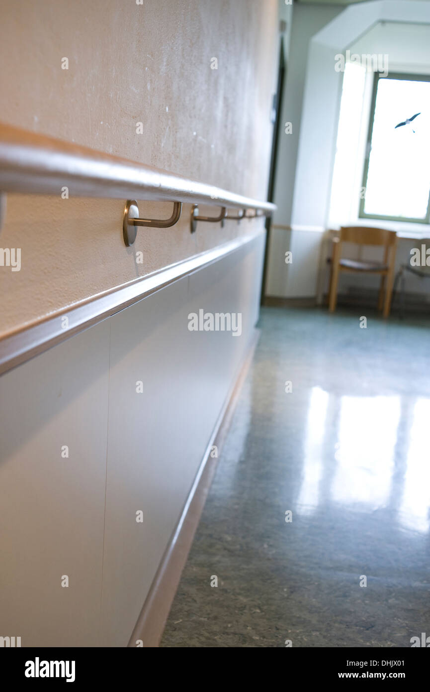 Hospital corridor and hand rail hi-res stock photography and images - Alamy