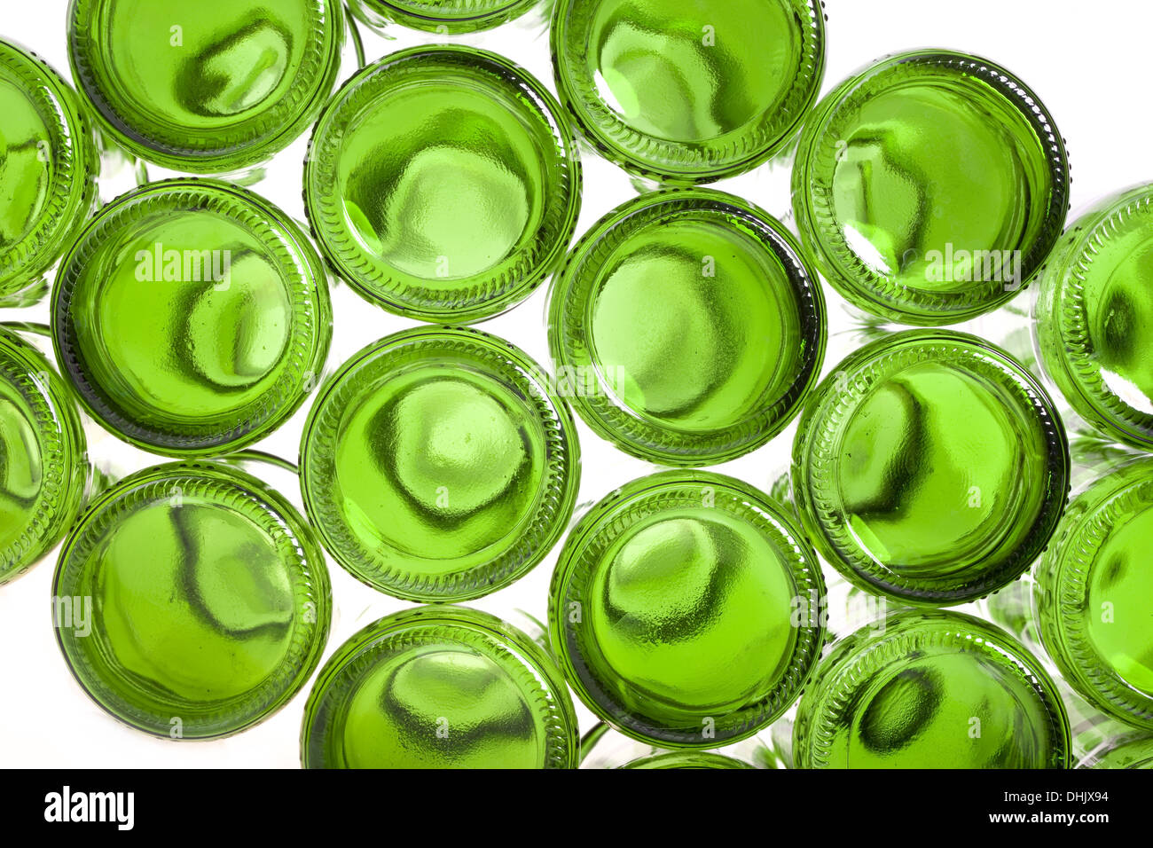 Bottoms of empty glass bottles Stock Photo - Alamy