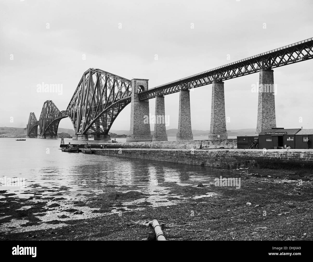 View of the firth of Forth Bridge in Edinburgh, Scotland, undated ...