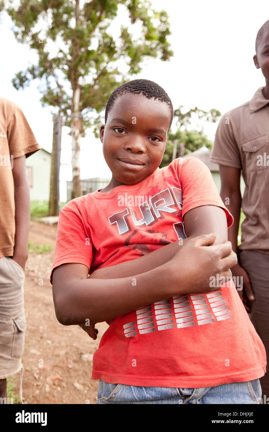 South Africa, KwaZulu-Natal, Eshowe, Portrait of farm child Stock Photo ...